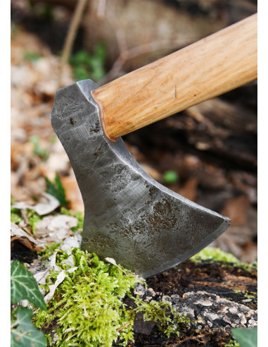 Machado Viking com aço forjado à mão, tipo M (82 cm.) ⚔️ Loja Medieval