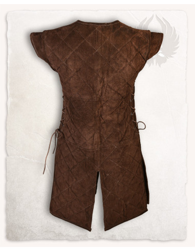 Armadura medieval de camurça modelo Brandon, cor marrom ⚔️ Loja Medieval